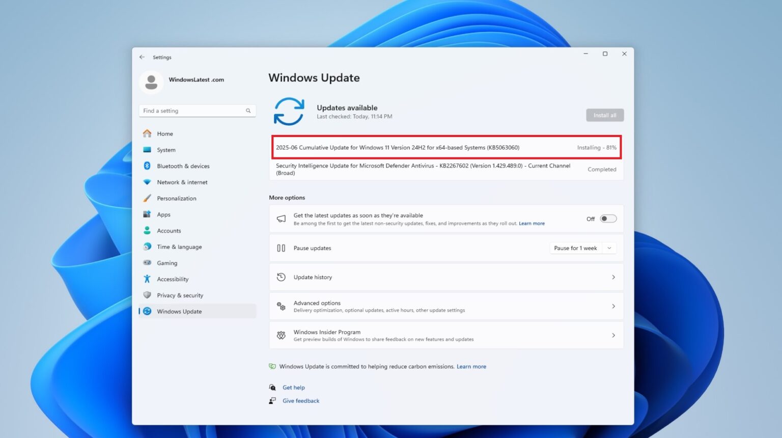 Windows 11 KB5063060 issues, install fails on Windows 11 24H2 for some ...