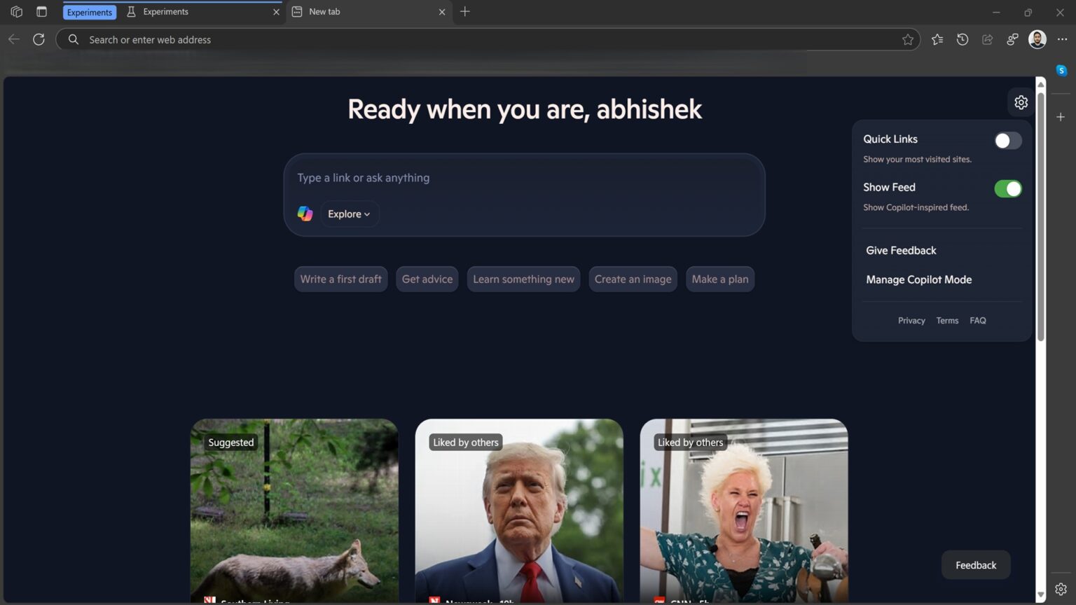 Microsoft Edge tests AI-overhauled MSN feed with ads, but you can turn ...