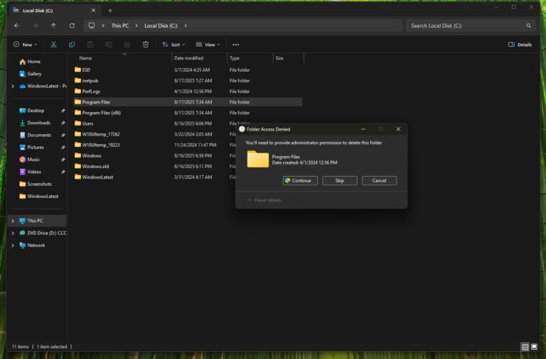 Microsoft finally adds dark mode for Windows 11's legacy file operation dialogs (hands on)
