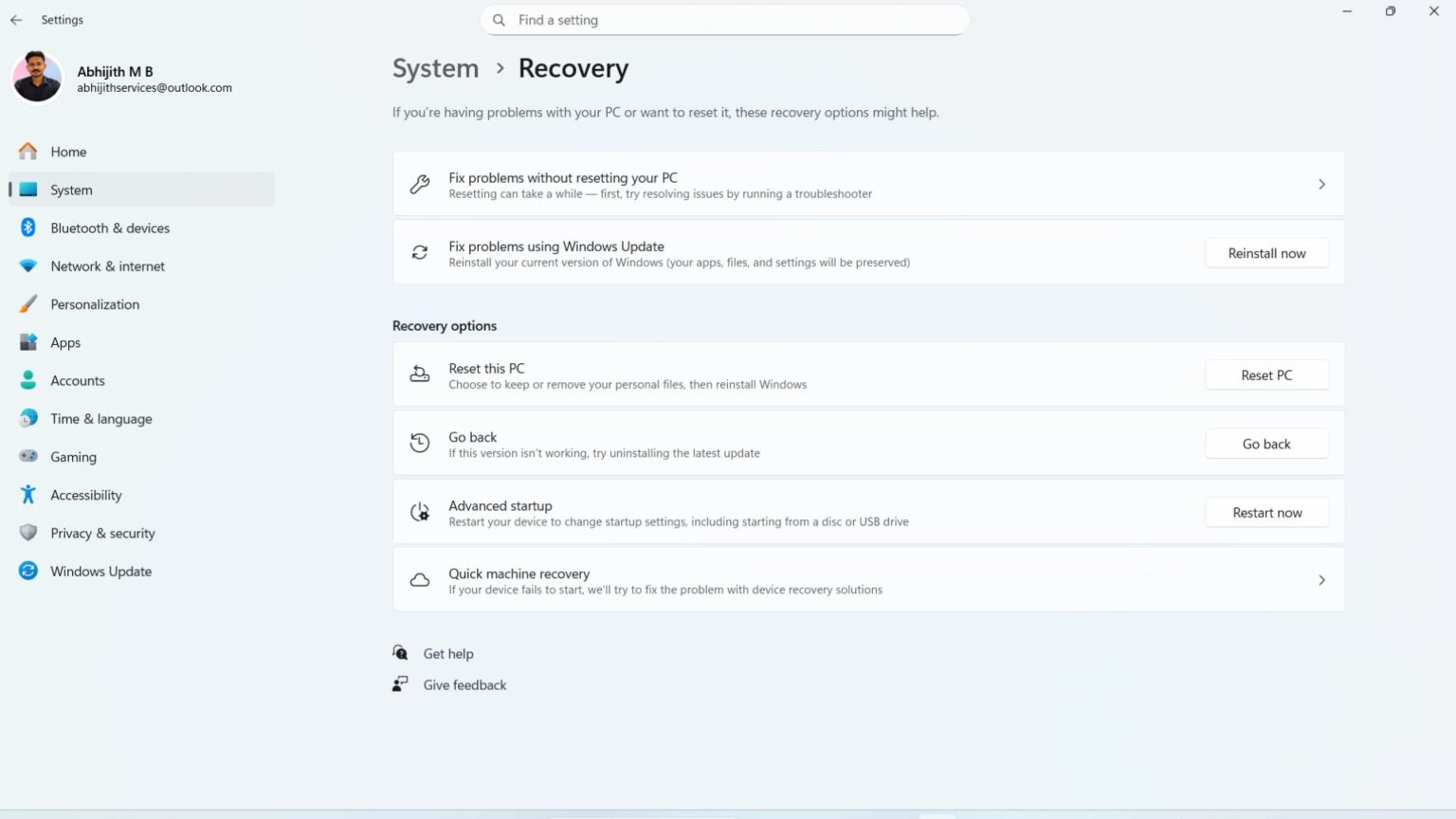 I tried Quick Machine Recovery in Windows 11, and it’s one of the best ...