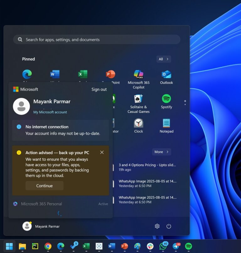 Windows 11 Start menu's OneDrive backup nagging won't stop, as it ...