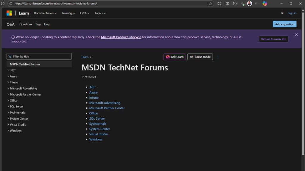 So long, “run SFC”: Microsoft kills Microsoft Answers brand in favour of Microsoft Learn Q&A