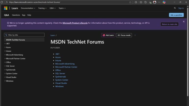 So long, “run SFC”: Microsoft kills Microsoft Answers brand in favour of Microsoft Learn Q&A