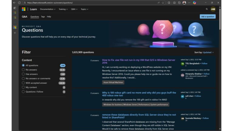 So long, “run SFC”: Microsoft kills Microsoft Answers brand in favour of Microsoft Learn Q&A
