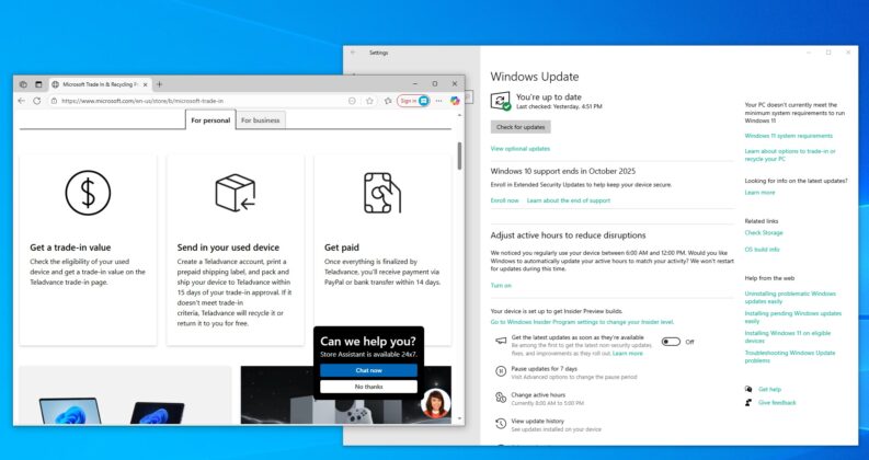 Microsoft wants you to recycle or trade-in your Windows 10 PC if it can't be upgraded to Windows 11