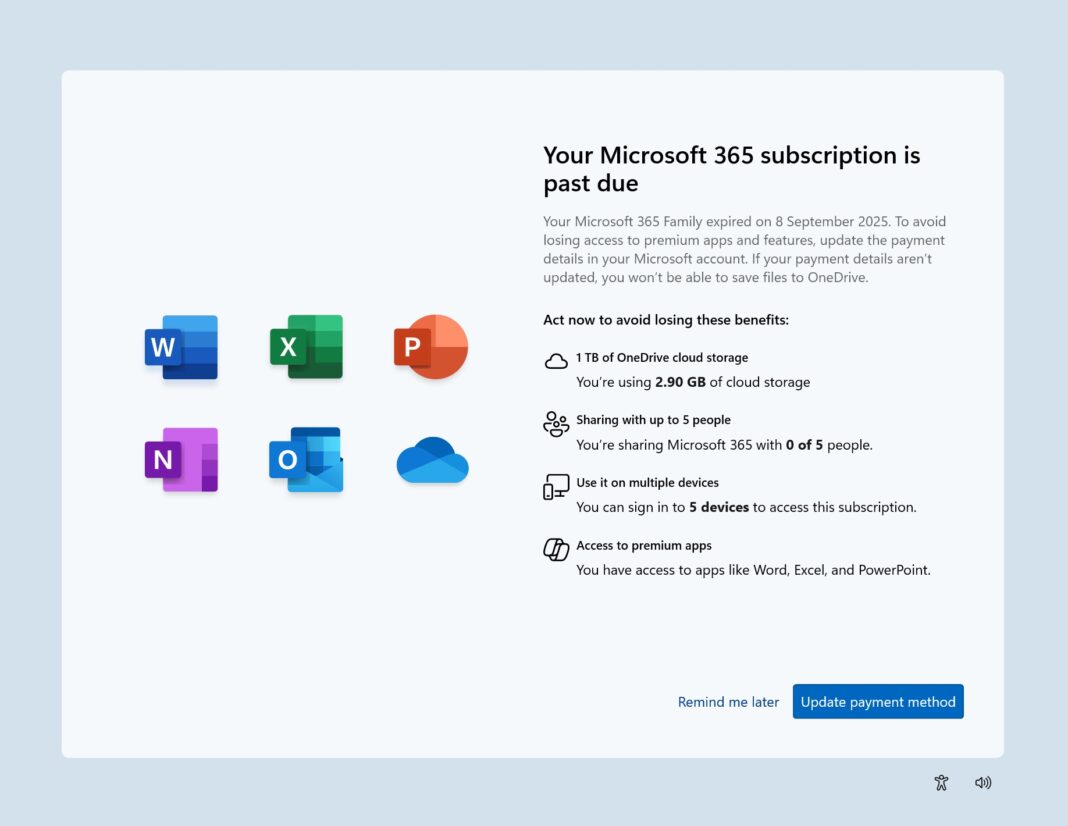 Windows 11 to show full-screen alerts for Microsoft 365 subscription expiry