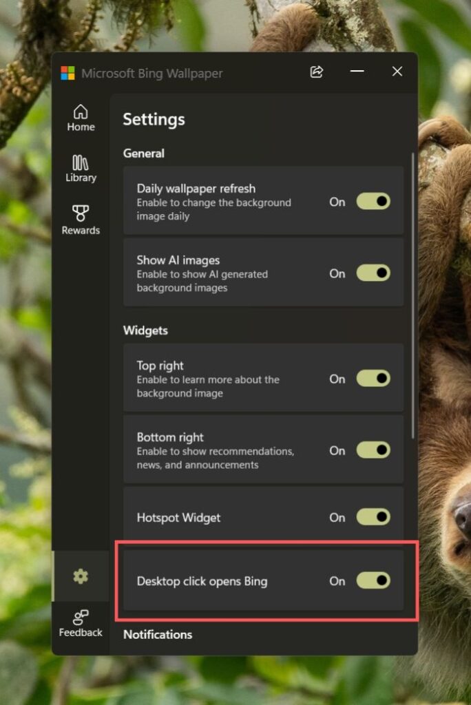 Microsoft added “click on desktop to open Bing” to the Bing Wallpaper ...