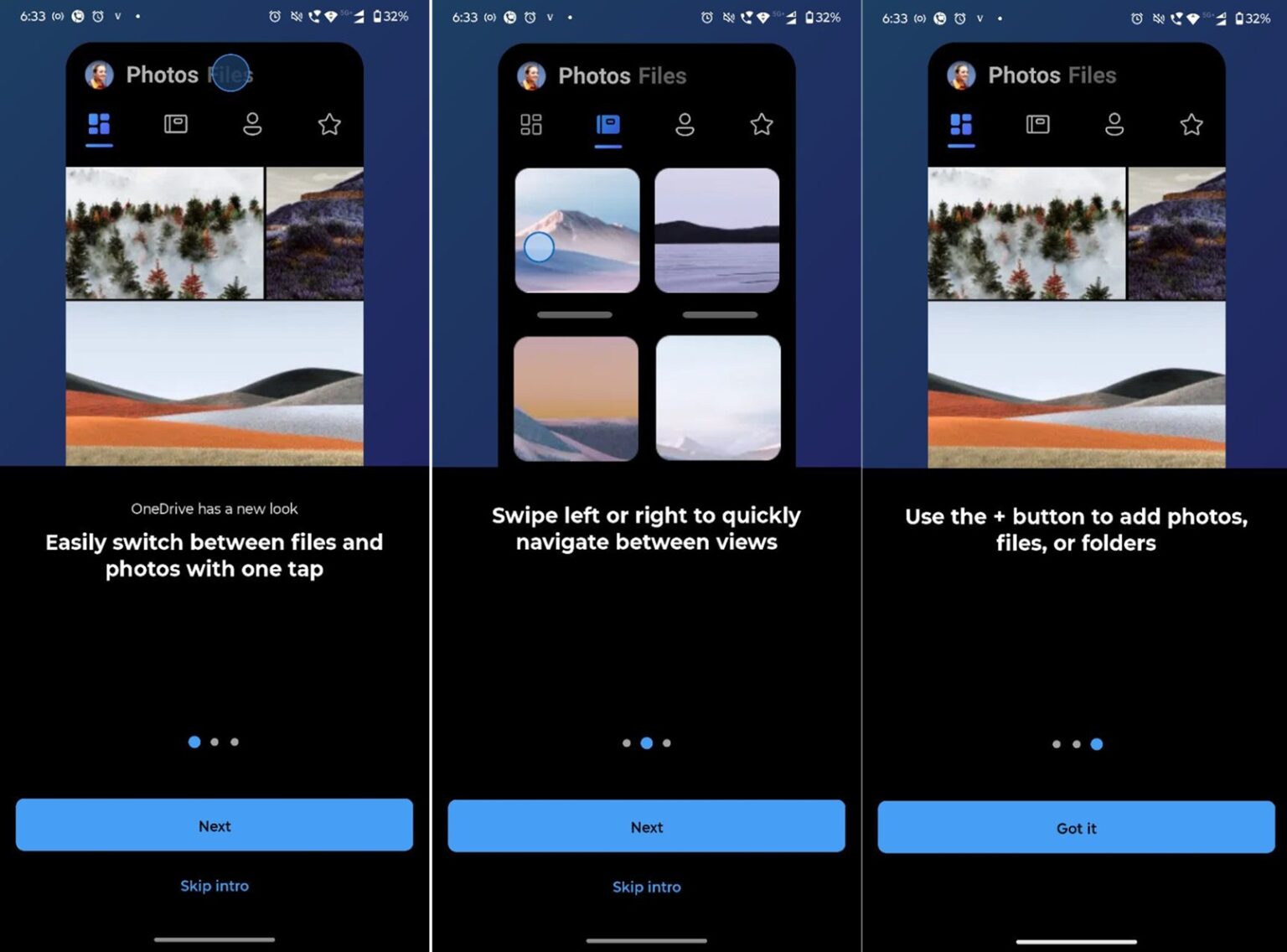 OneDrive web adds dark mode for personal account, new Photos gallery ...