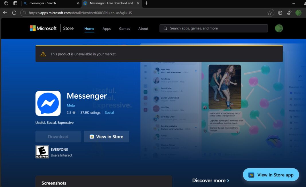 Meta removes Messenger app for Windows 11, wants you to use the web app