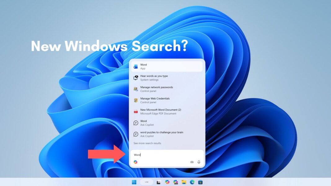 First look at how Copilot will change Windows 11 taskbar search