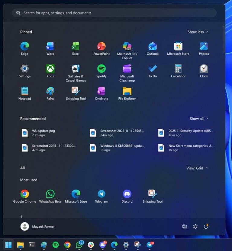 Windows 11's new Start menu with Categories layout begins showing up on ...