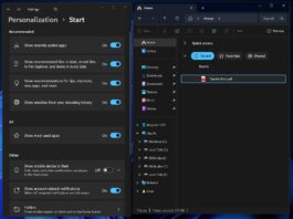 Windows 11 Start menu's hide Recommended toggle also disables Recent ...