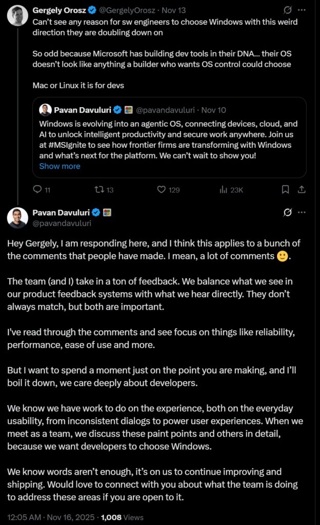 After Windows 11 AI OS backlash, Microsoft tells angry power users ‘we ...