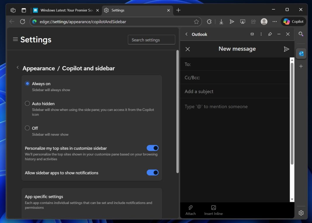 Microsoft Edge is removing Sidebar app list as Copilot takeover ...