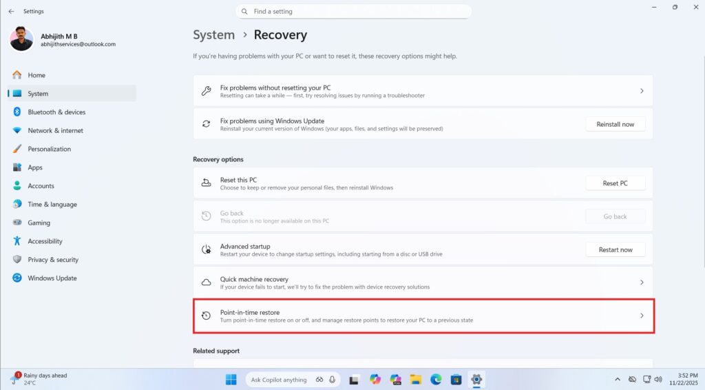 I tested Windows 11's Point-in-time Restore and it's one of the best ...