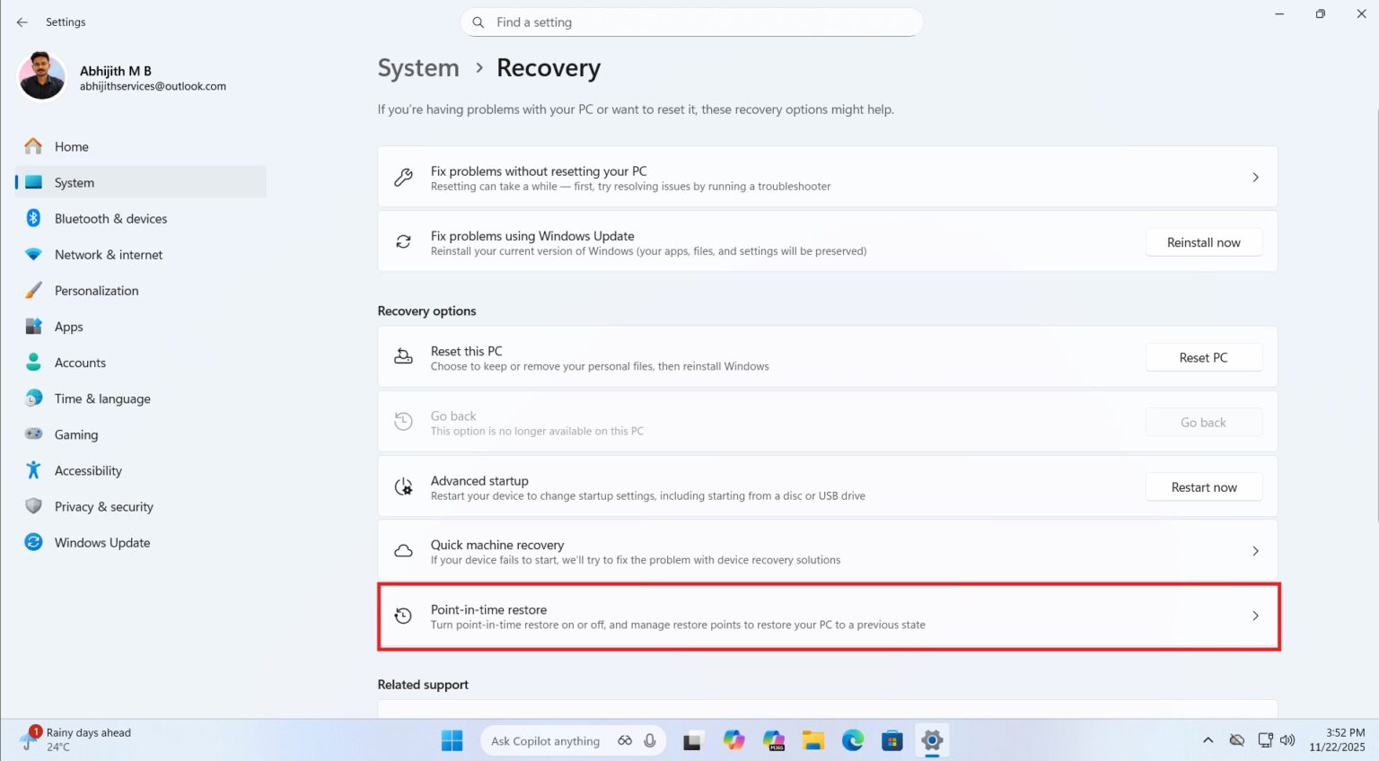 I tested Windows 11's Point-in-time Restore and it's one of the best ...