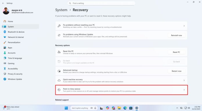 I tested Windows 11's Point-in-time Restore and it's one of the best ...