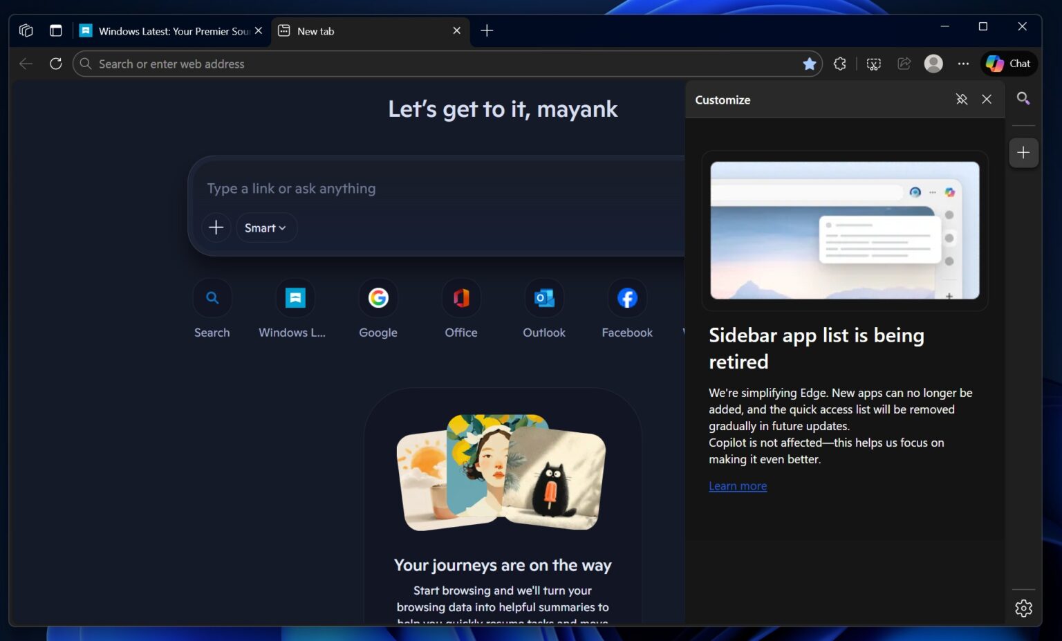 Microsoft Edge is removing Sidebar app list as Copilot takeover ...