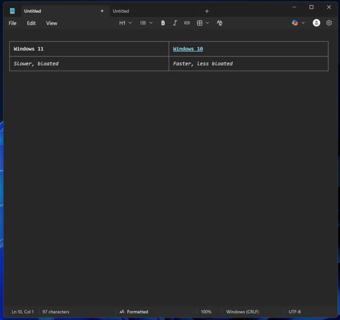 Windows 11 Notepad now lets you create tables like in Microsoft Word ...