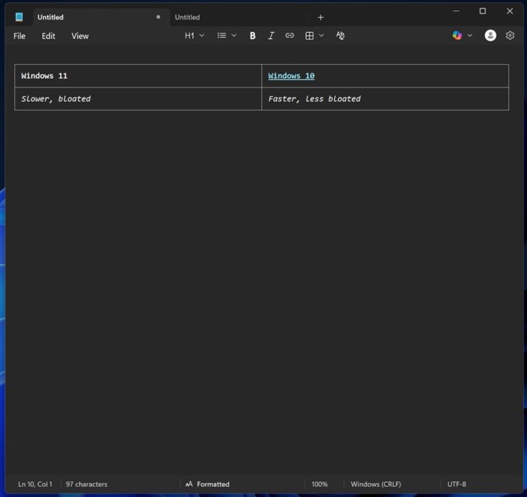 Windows 11 Notepad now lets you create tables like in Microsoft Word ...