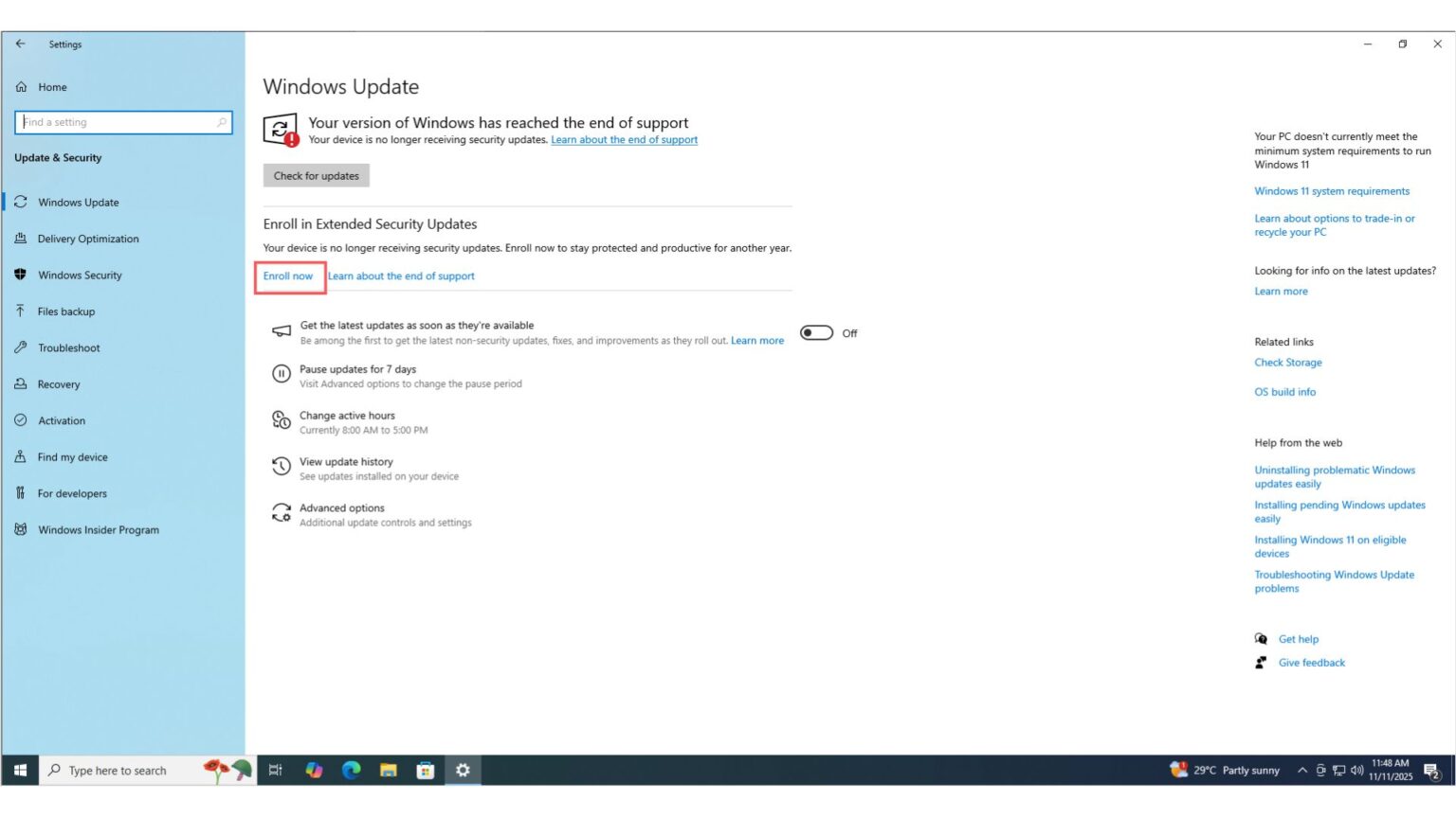 How to sign up for Windows 10 ESU, now rolling out