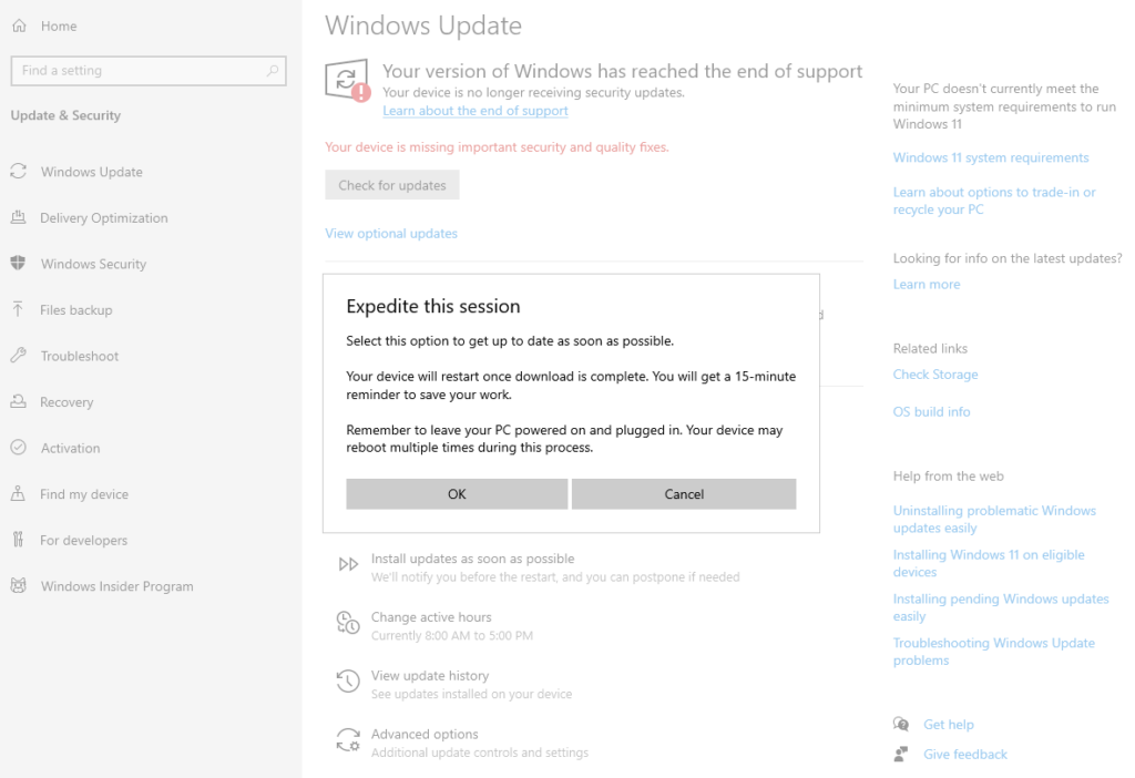 Non-ESU Windows 10 can’t pause updates anymore, including if Windows 11 ...