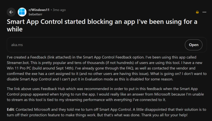 Microsoft confirms you can soon disable Smart App Control without ...