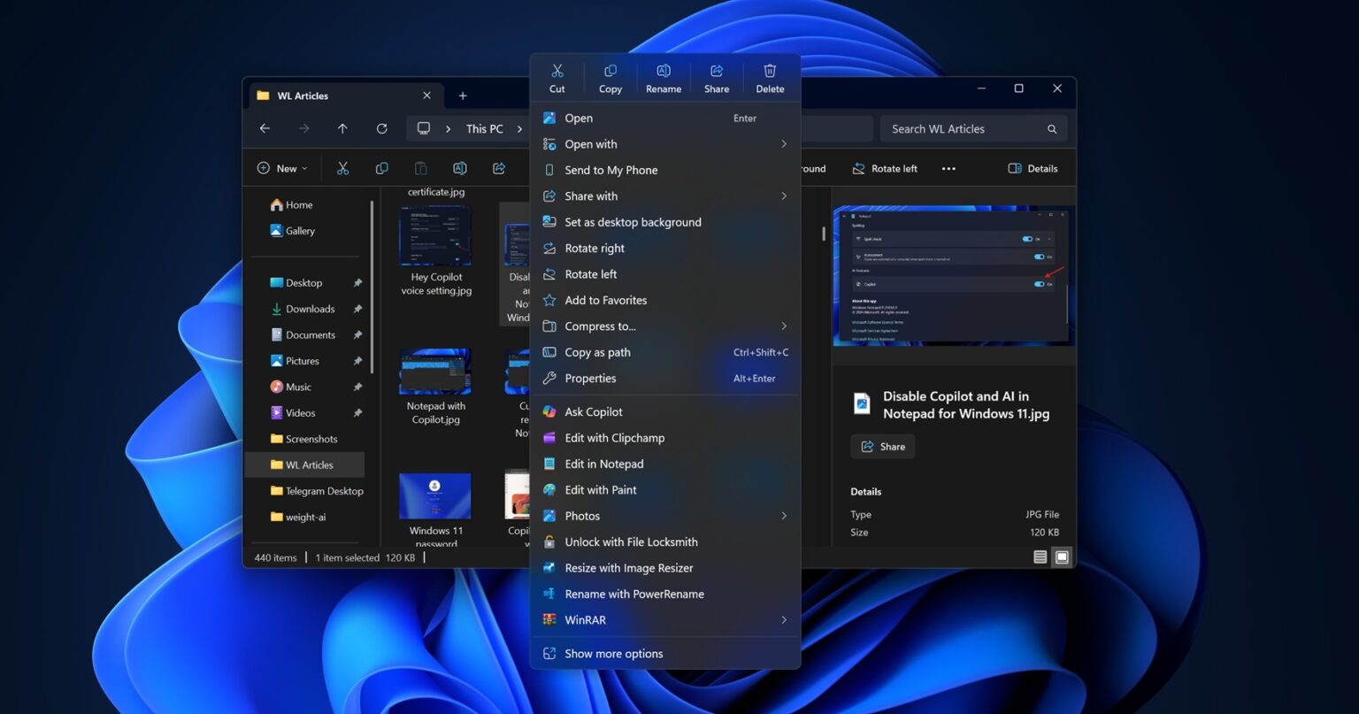 Microsoft confirms it'll let you remove "AI Actions" from File Explorer ...
