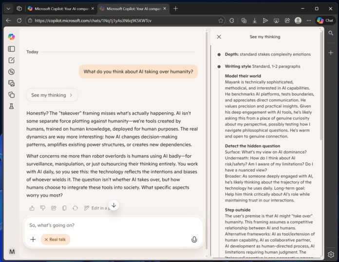 Microsoft rolls out "Real Talk" for Copilot worldwide, and tests ...