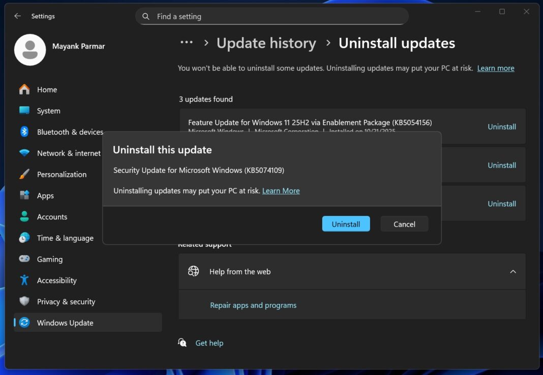 Microsoft says uninstall Windows 11 KB5074109 to fix Outlook POP, PST ...
