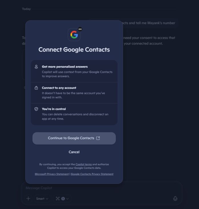 Tested: Microsoft Copilot can now access your Google Contacts, and it's ...