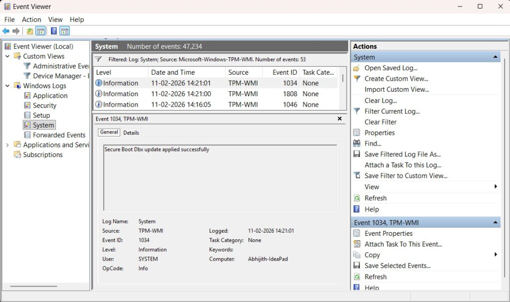 How to check if Windows 11 has applied the new Secure Boot 2023 ...
