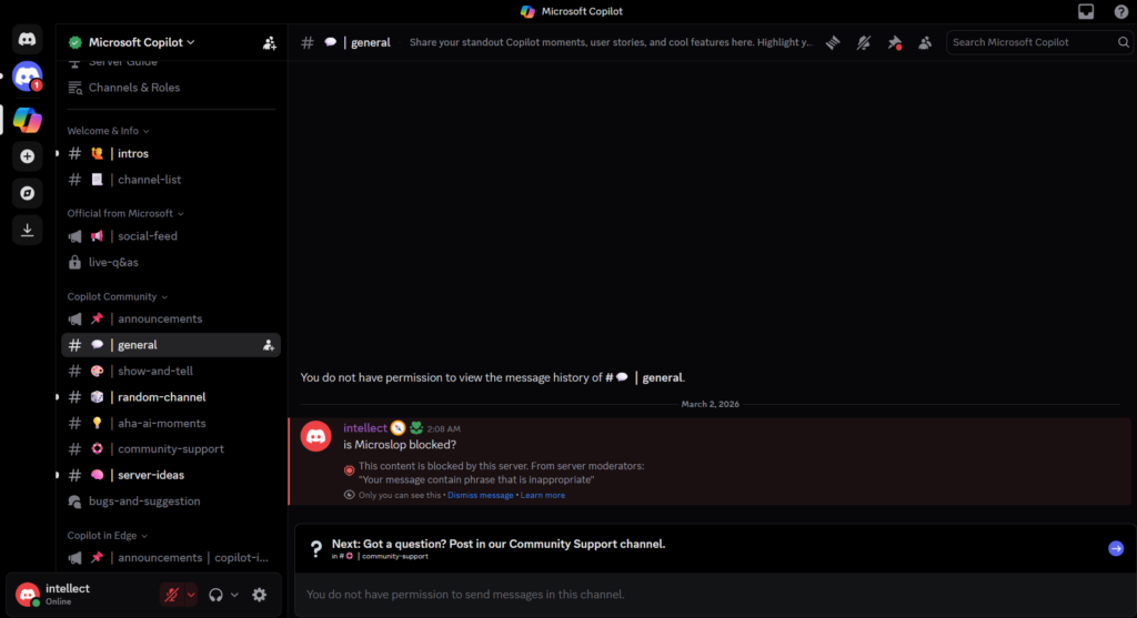Microsoft gets tired of “Microslop,” bans the word on its Discord, then ...