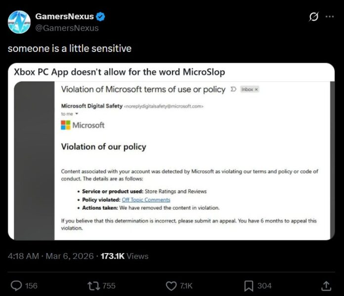 Users claim Microsoft removed 'Microslop' reviews from Xbox app for ...