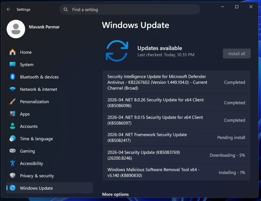 Windows 11 KB5083769 out with improved /scannow, direct download links ...