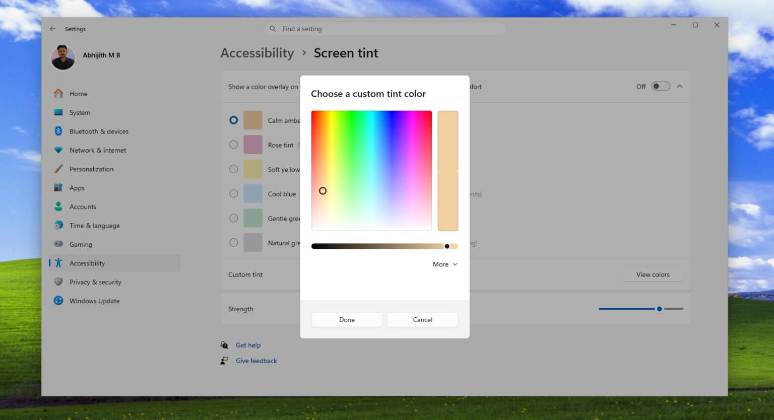 Windows 11’s hidden Screen Tint feature lets you soften your display ...