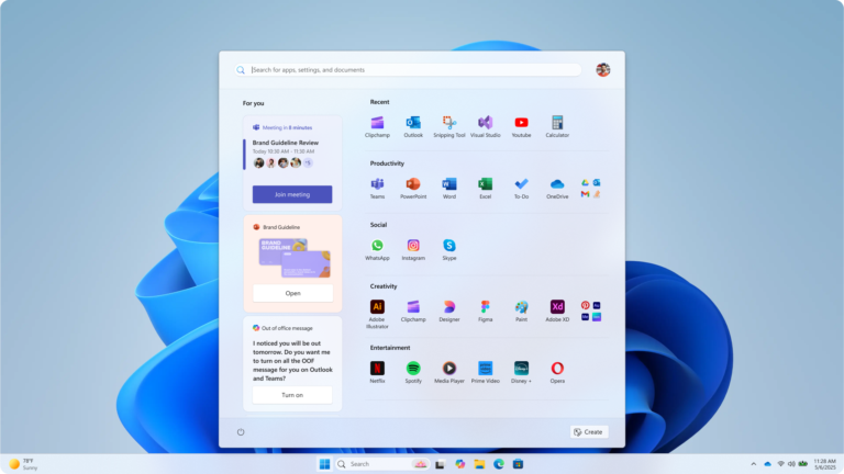 Microsoft tested 5 different Start menus for Windows 11 before choosing ...