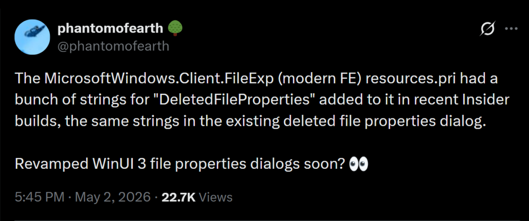 Windows 11's Windows 95-era File Explorer Properties dialog is getting ...