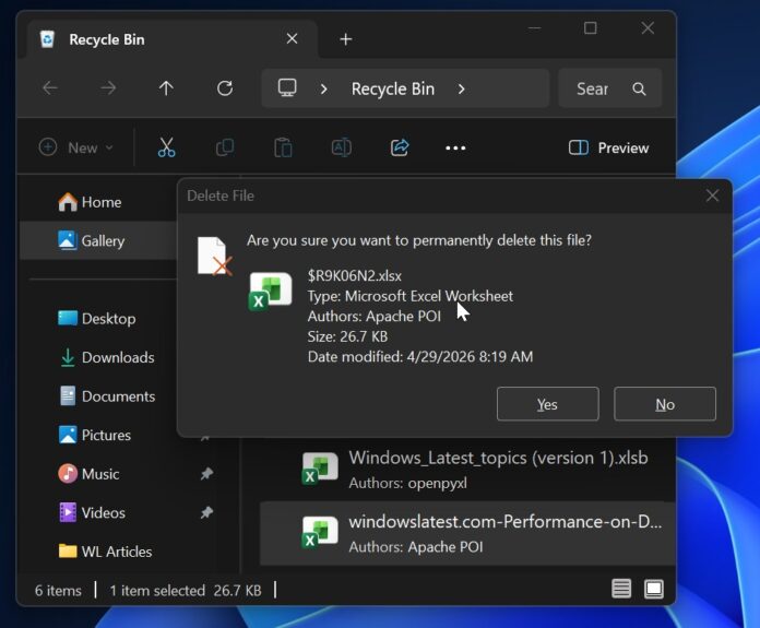 Microsoft confirms Windows 11 update breaks Recycle Bin delete prompts ...